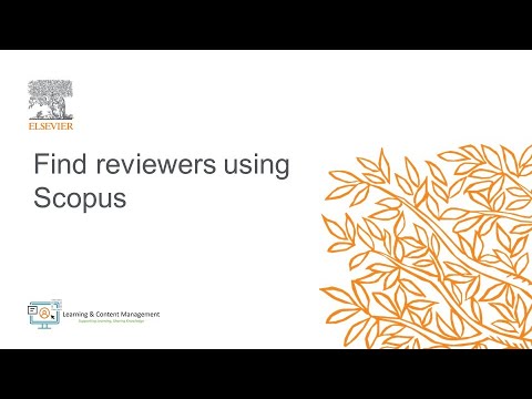 Find reviewers using Scopus