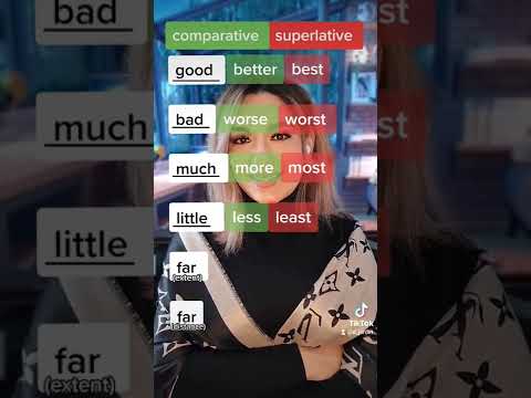 Irregular comparative and superlative adjectives #english #viral #d_jardin #shorts #trending