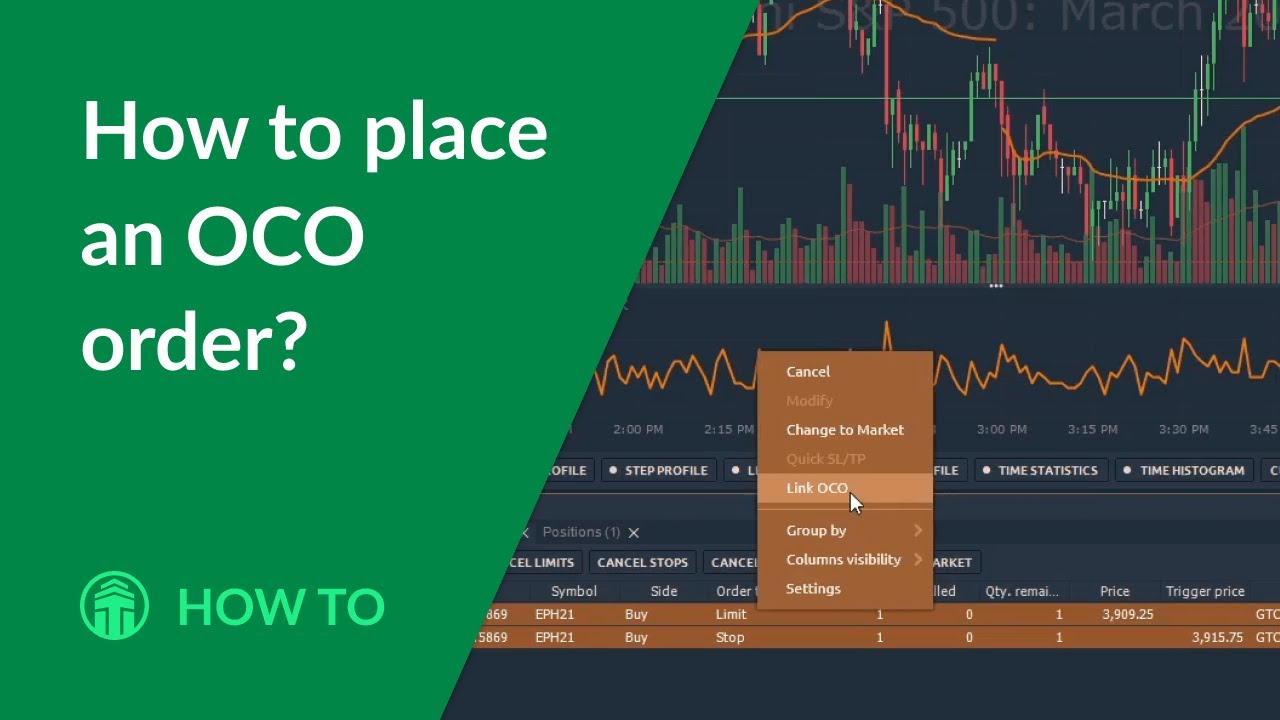 How to place an OCO order in Quantower (Rithmic and CQG)