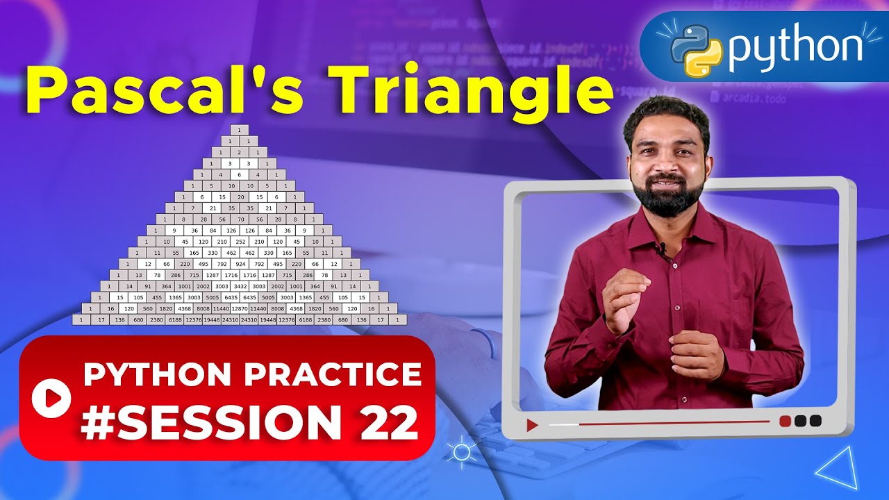 Pascal Triangle In Python | Python Practice 22 | Newtum Solutions