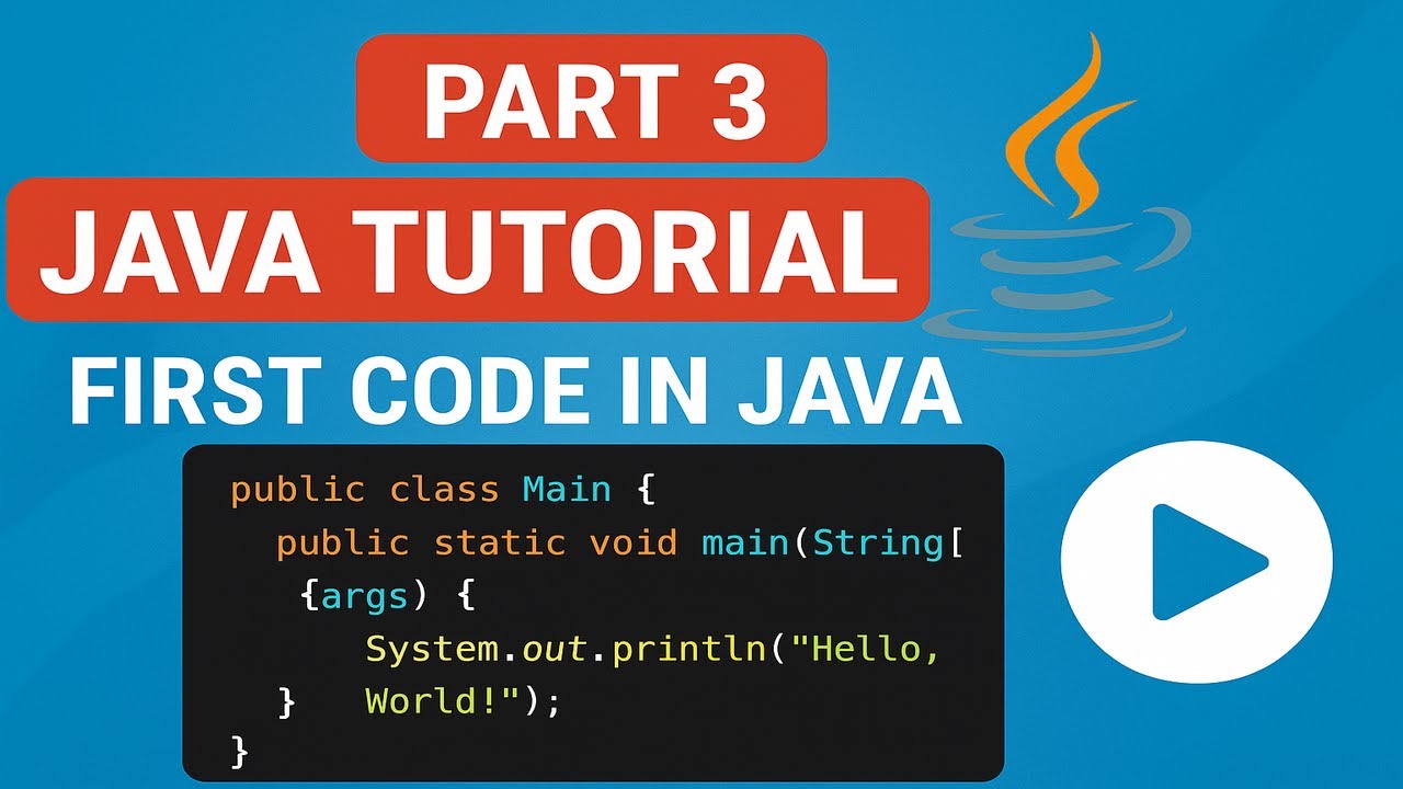 Java Tutorial Part 3 | Writing Your First Java Program – Hello World Explained