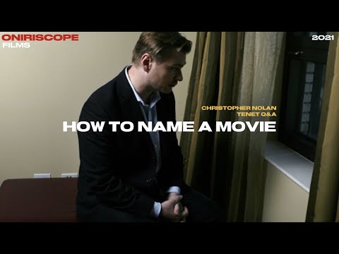 To Name a film I Chris Nolan Q&A