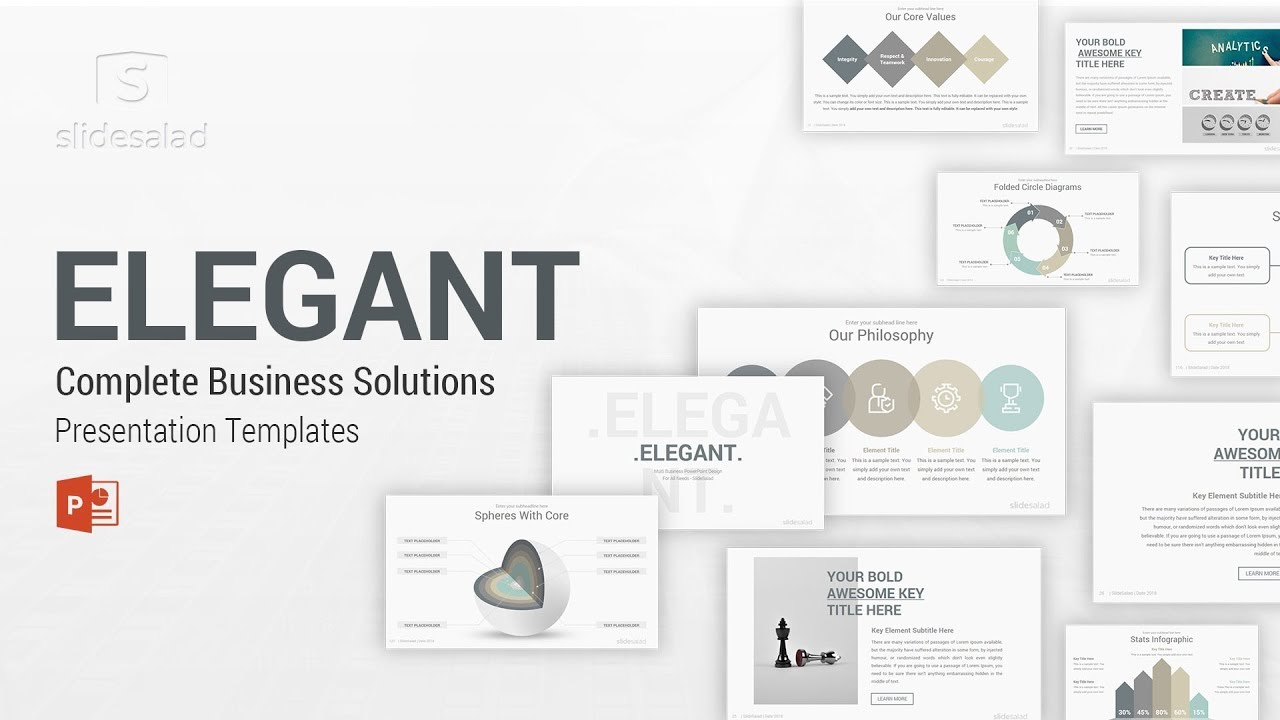 Elegant PowerPoint Template Designs - SlideSalad
