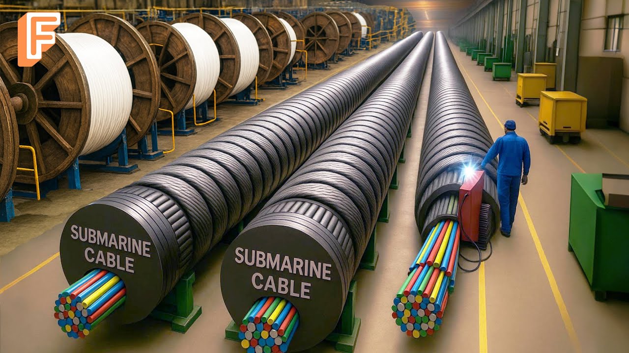 How Millions of Meters of Optical Fiber Cable Are Made – Fiber Optic Cable Mass Production Line
