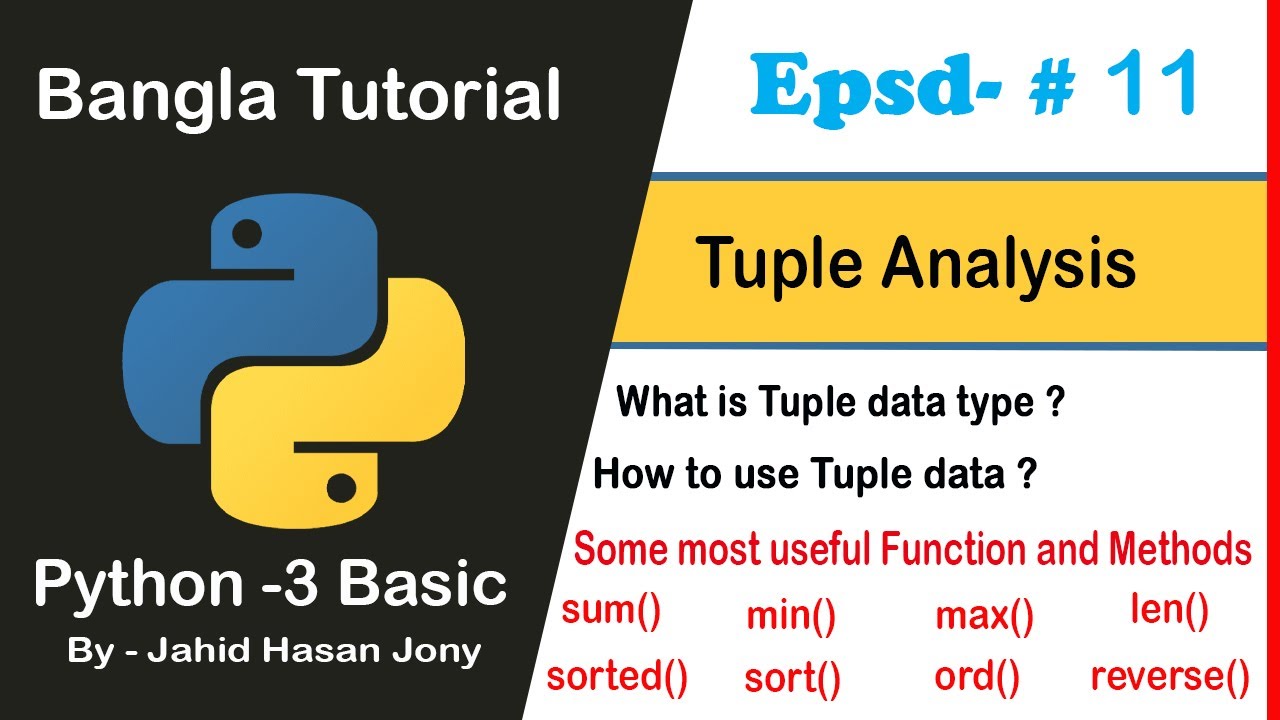 Python Basic Bangla Tutorial 11 - Tuple Analysis
