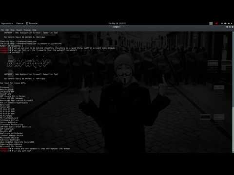 Detecting web application firewall using wafw00f