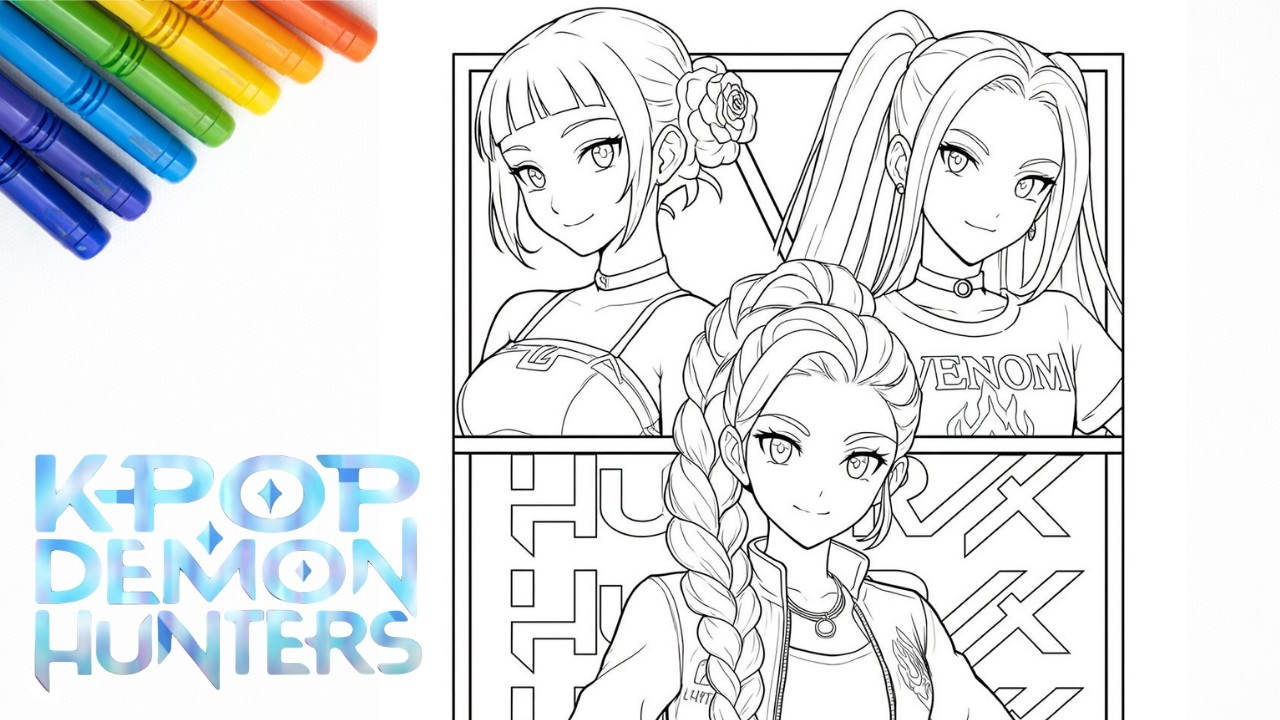 How to Color Rumi, Mira & Zoey ✨ Satisfying Coloring | K-Pop Demon Hunters 🎨
