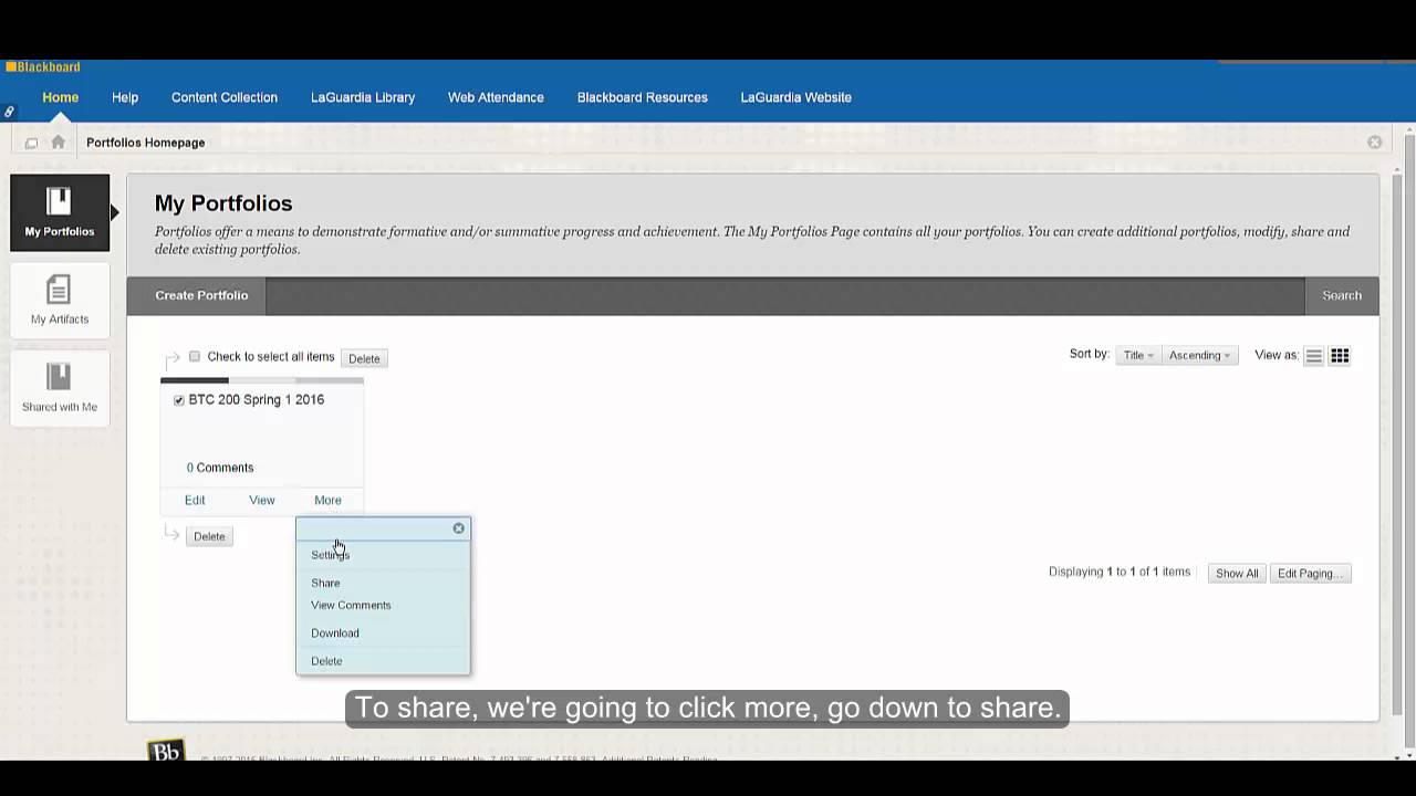 How to share your Portfolio