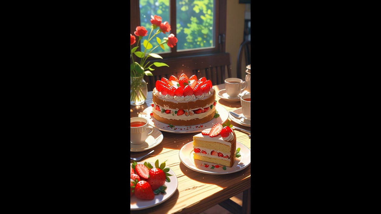 Strawberry Cake Animation Ai