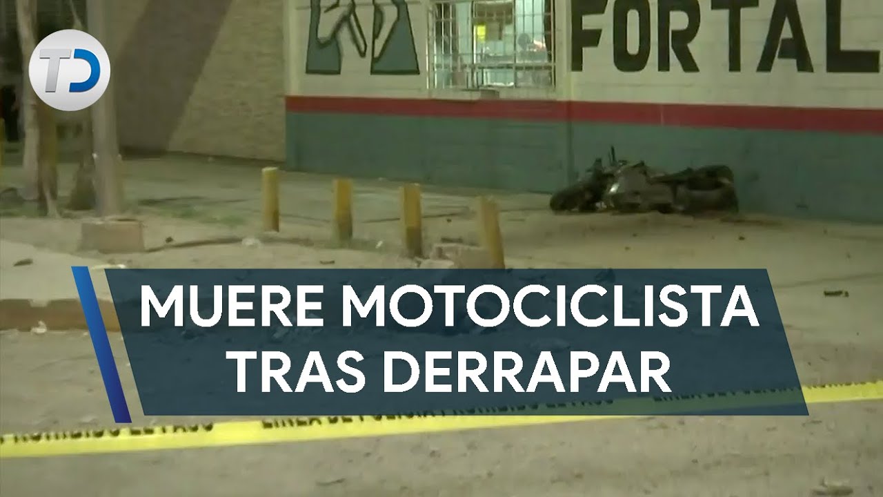 Muere motociclista tras derrapar y perder el control