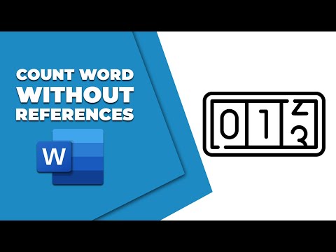 How to word count in word without references