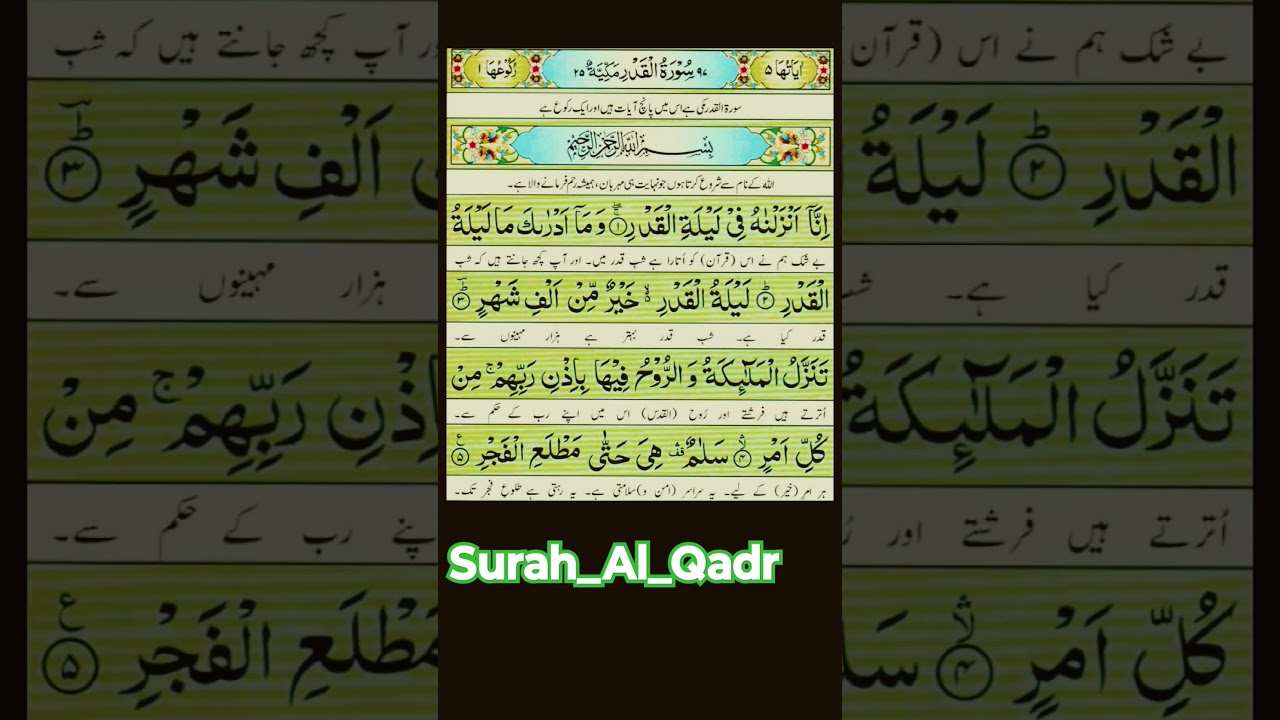 Surah Al Qadr
