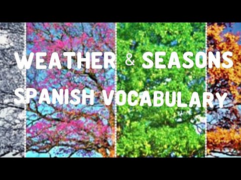 Weather and Seasons Spanish Vocabulary. El clima y las estaciones en español.