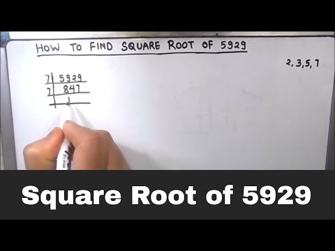 How to Find Square Root of 5929 / Square Root of 5929 / Square Root By Prime Factorization Method