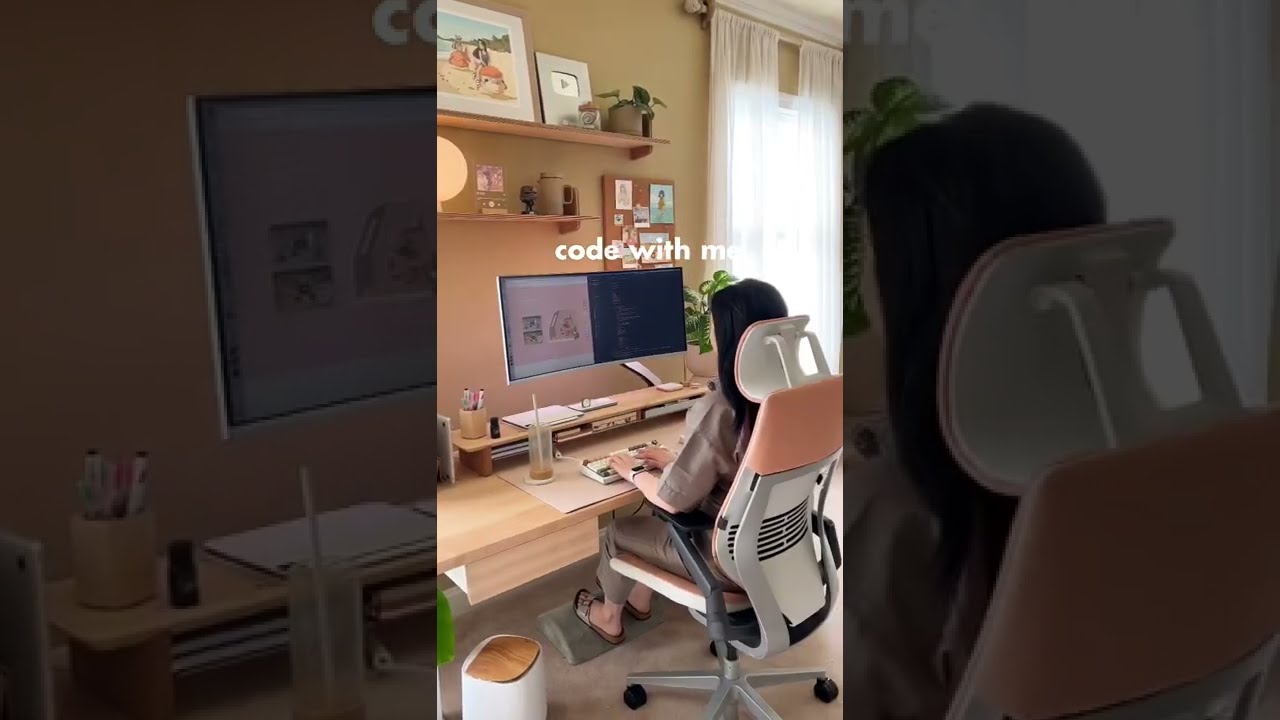 code with me 👩🏻‍💻☕️ • building my personal website & animal crossing vscode icons #shorts