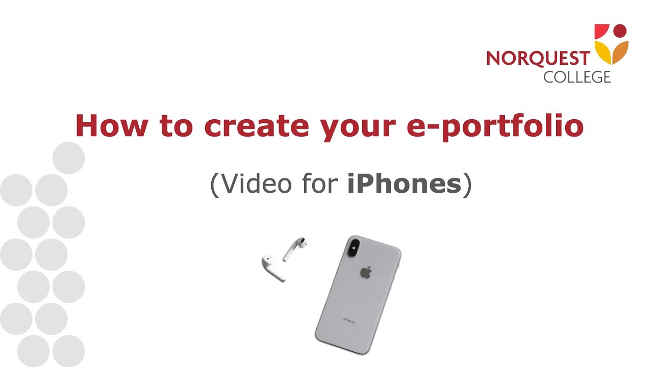 How to create your e portfolio (for iPhones)