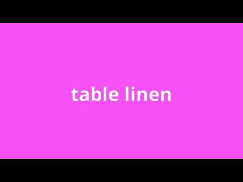 what is the meaning of table linen