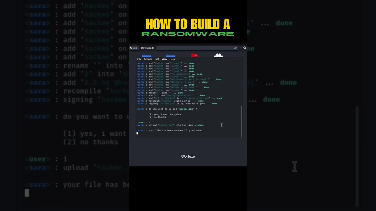 SARA tool for creating a Trojan or Ransomware for Android devices 🐴💻🔒