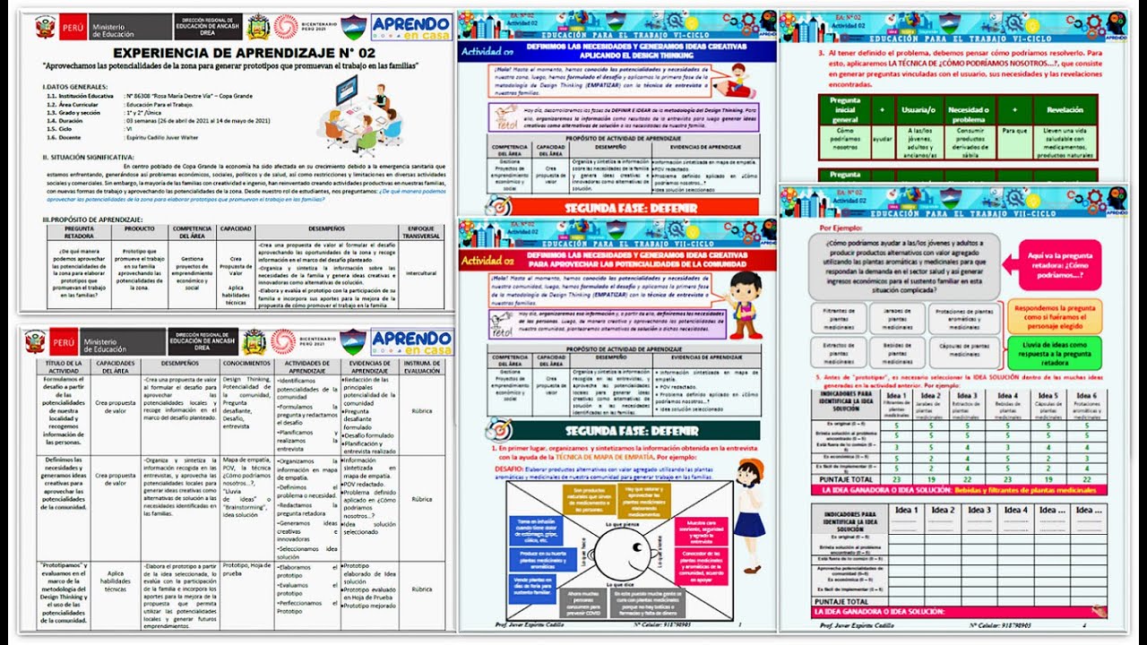 2da actividad de 2da EdA de Educación Para el Trabajo (EPT) 2021 con ejemplos en WORD y PDF.