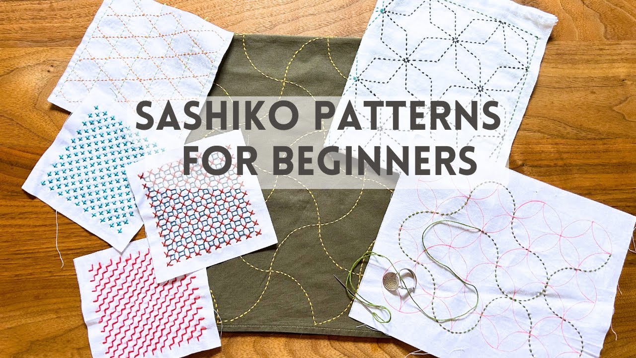 Sashiko patterns for beginners - These simple patterns will help you learn the basics of Sashiko