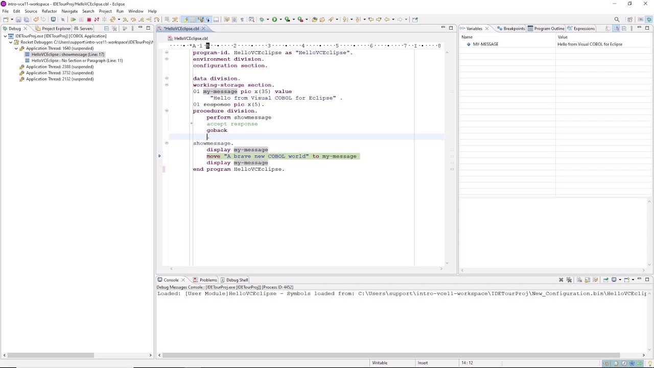 Introduction to Rocket® Visual COBOL® for Eclipse