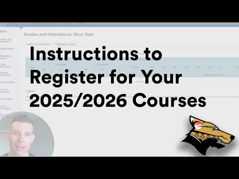 Instructions to Register for Your 2025/2026 Courses