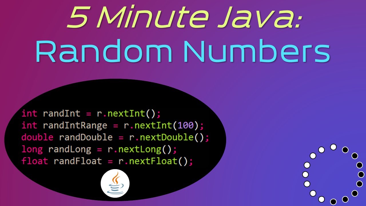 How to Generate Random Numbers in Java - 5 Minute Java