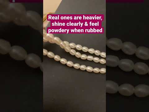 How to identify real pearls? #shorts #youtubeshorts #pearl #real #fake #jewellery #stone #hyderabad