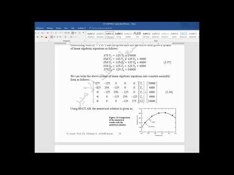 CFD Tutorial 1: Solving System of Algebraic Equations using MATLAB