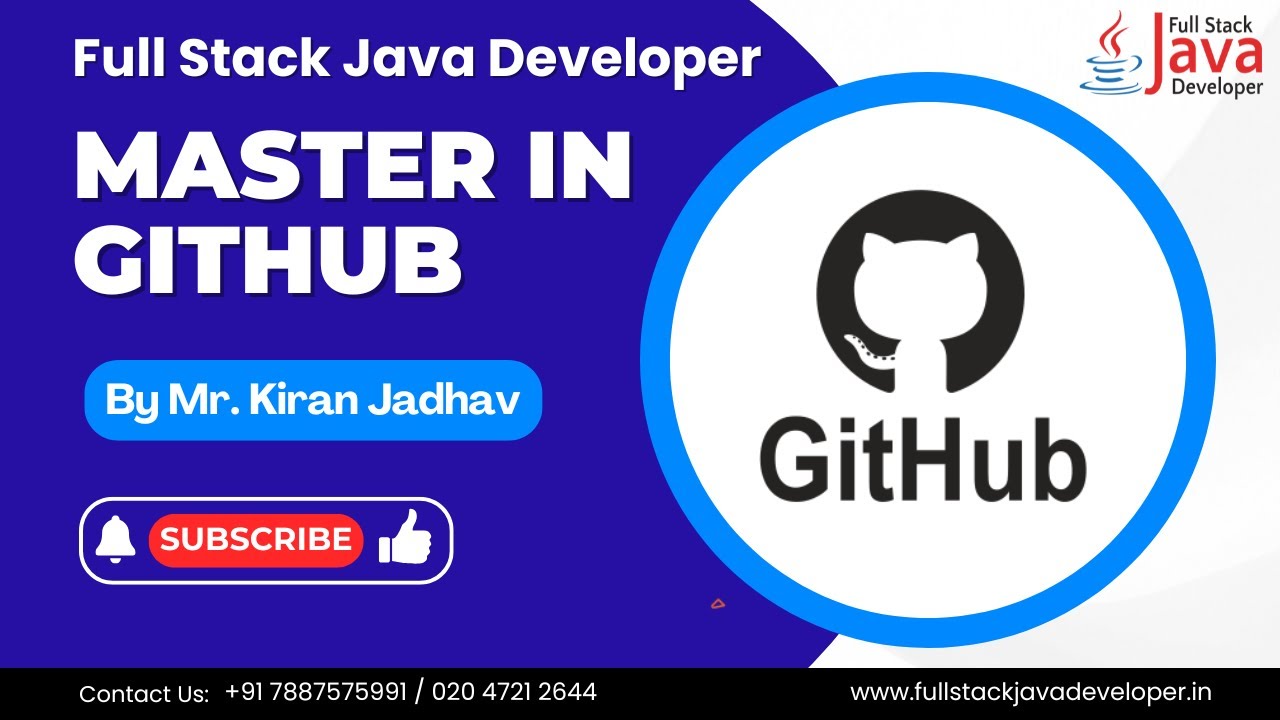 GitHub for Full Stack Java Developers | Learn with Mr. Kiran Jadhav