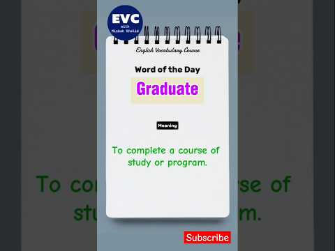 "Graduate" Meaning in English| English Vocabulary Course #english #englishvocabulary #ielts