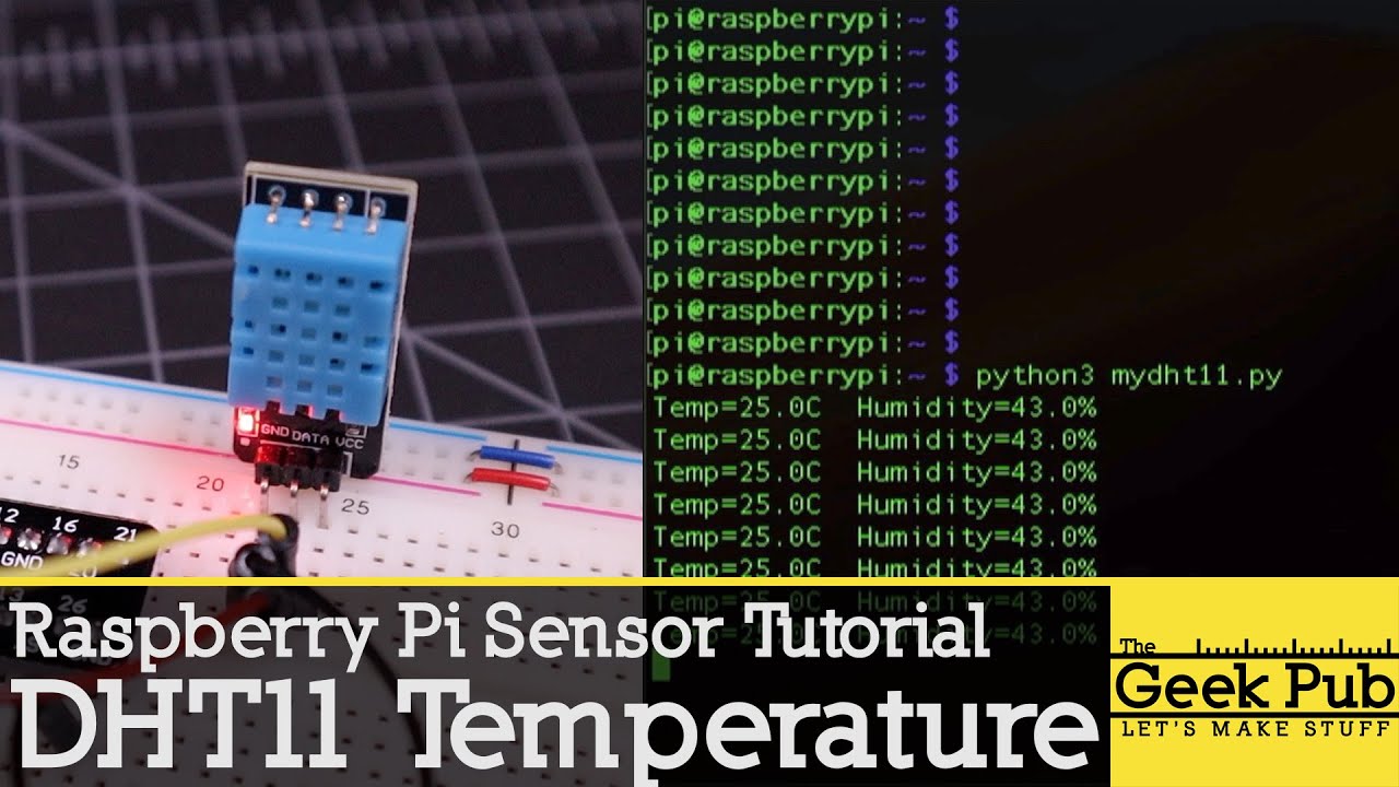 Raspberry Pi DHT11 DHT22 Temperature and Humidity Sensor