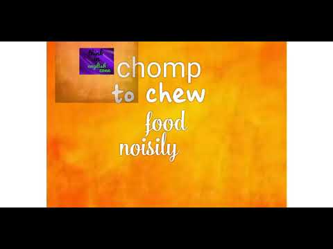 do you know the meaning of the word 'chomp '...🤗