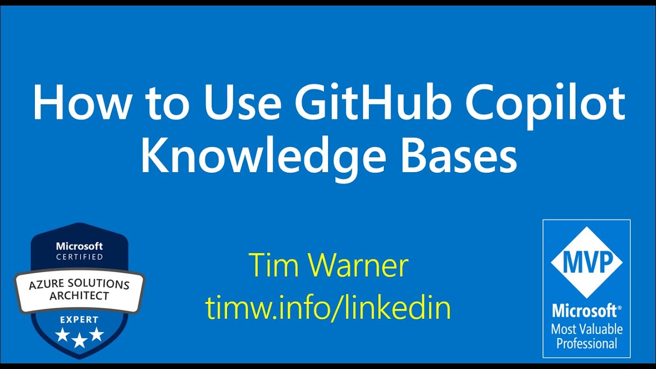 How to Use GitHub Copilot Knowledge Bases