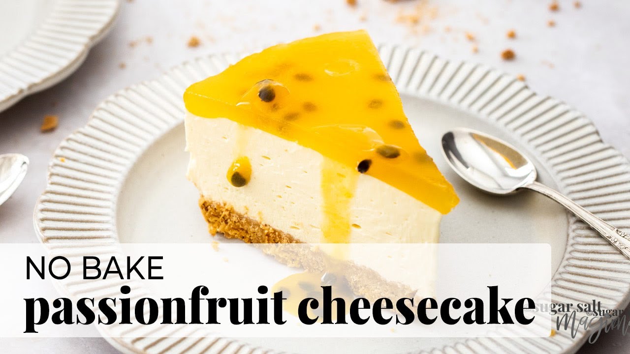 No Bake Passionfruit Cheesecake