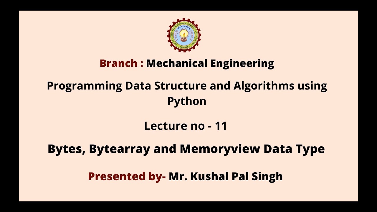 Programming Data Structure and Algorithms Using Python || AKTU Digital Education