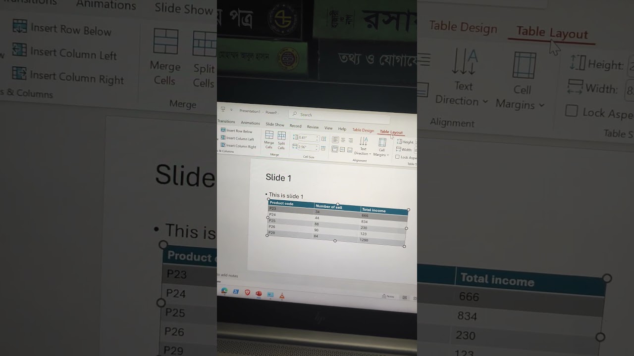 How to add a columns or rows inside a table in Microsoft Power Point #2025 #windows #powerpoint