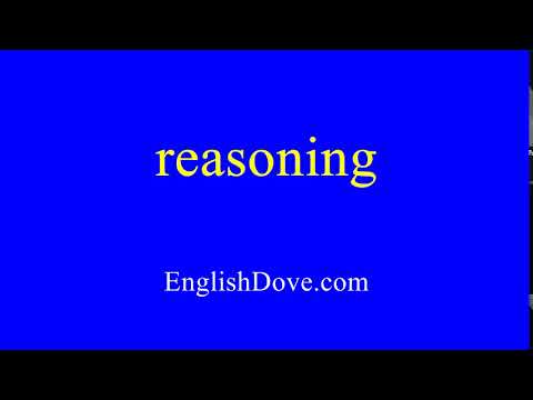 How to pronounce reasoning in American English.