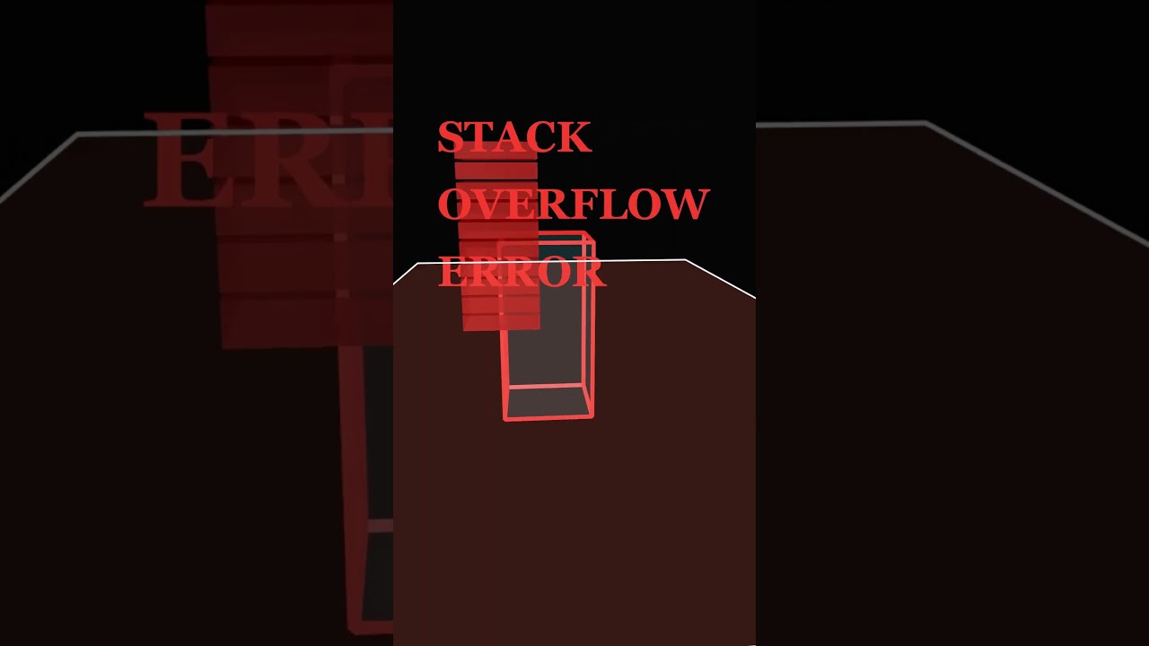 Stack Overflow Error Explained 🤯 | Real-Life 3D Example