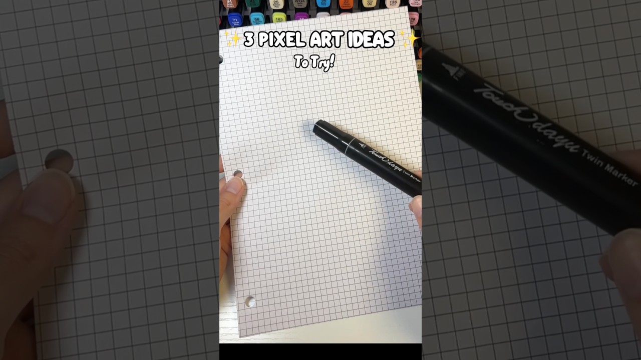 3 Cute Pixel Art Ideas For When You’re Bored?!☺️#pixelart #diy #paperart #cute #papercraft #art