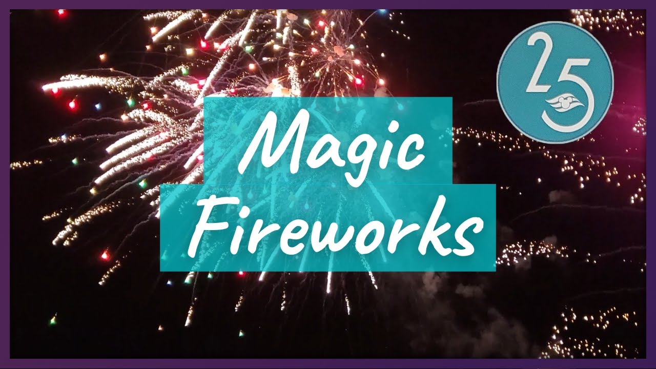 Disney Silver Anniversary at Sea Fireworks | Magic Cruise Ship, Full Show