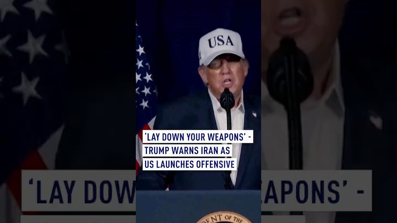 'Lay down your weapons' - Trump warns Iran as US launches offensive