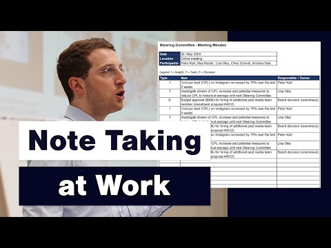 How to Take Notes for Work - Meeting Minutes Explained