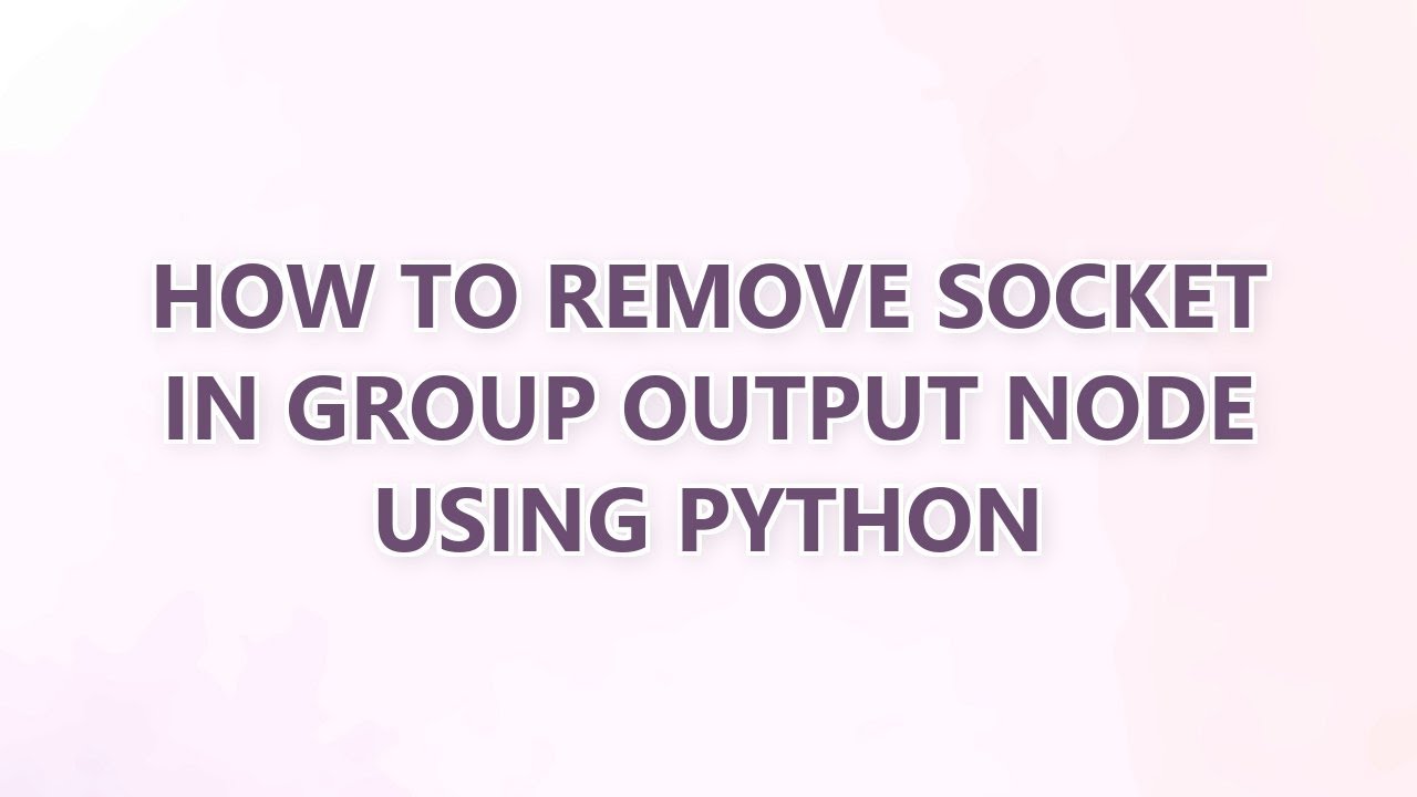 How to remove Socket in Group output node using python