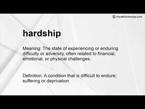 hardship Meaning