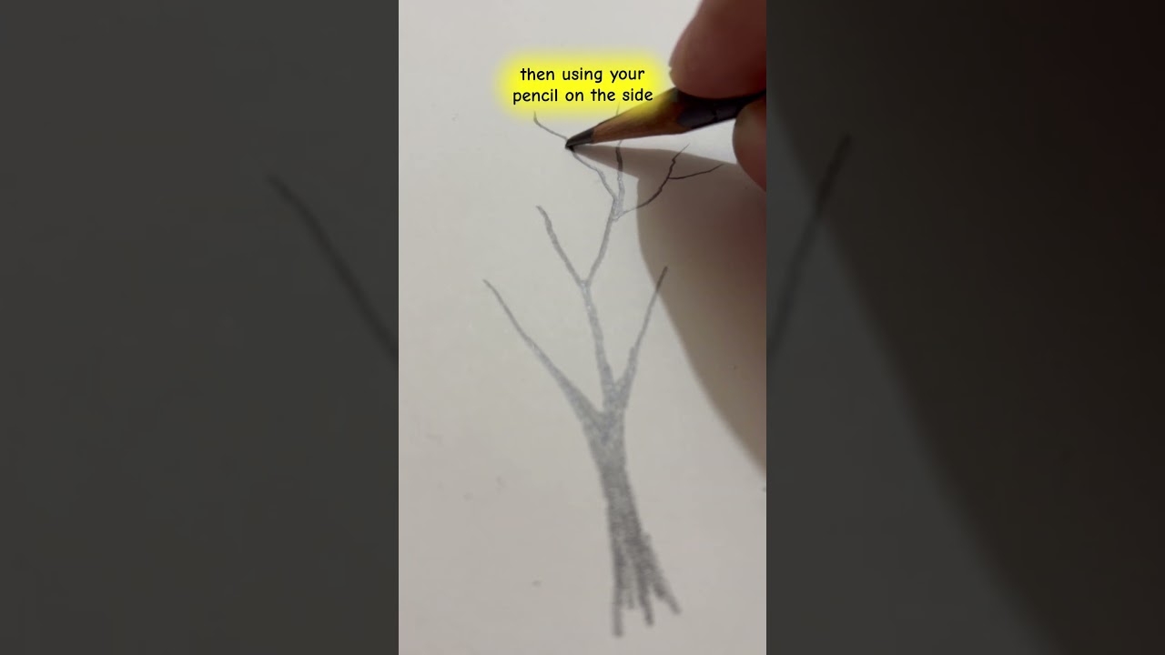A simple way to draw a winter tree