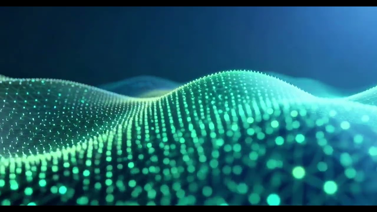 Futuristic Digital Wave Background | AI Technology Network Animation