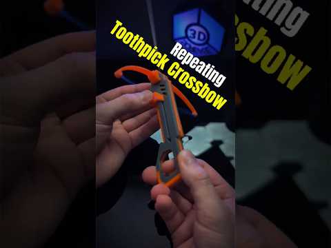 3D printed repeating toothpick crossbow! #3dprinting