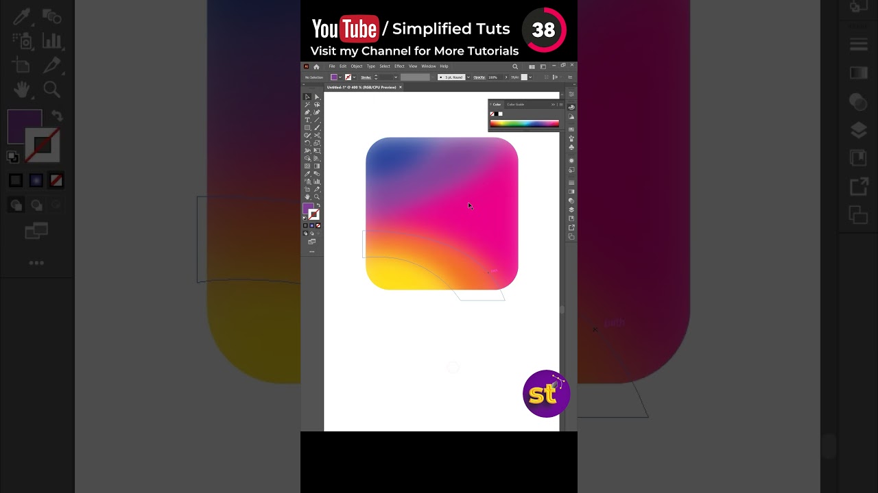Create Instagram Logo In Illustrator #illustrator #illustratortutorial #Shorts