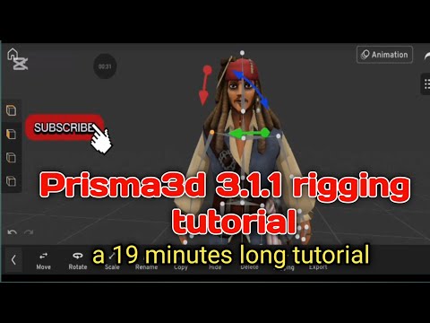 Prisma3d 3.1.1 Rigging tutorial (detail video on how to Rig)a 19 minutes long video #prisma3d
